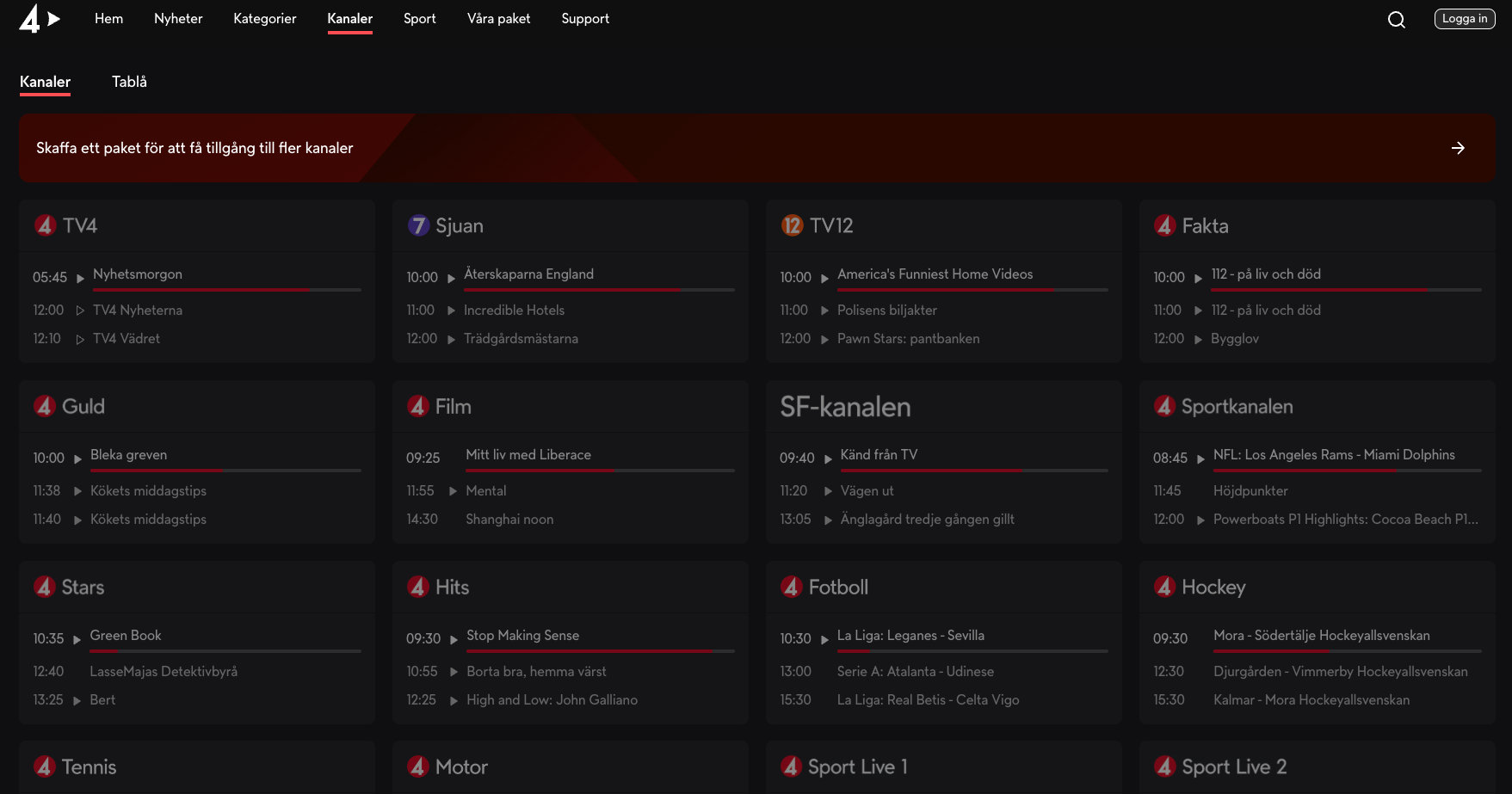TV12 - TV-Kanaler → Streamat.se